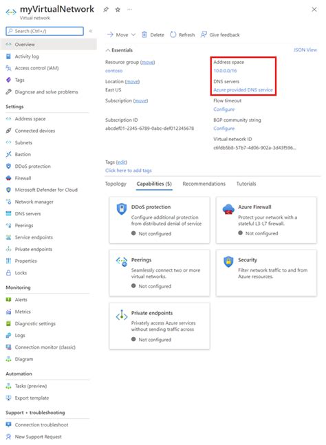 创建、更改或删除 Azure 虚拟网络 Azure Virtual Network Microsoft Learn