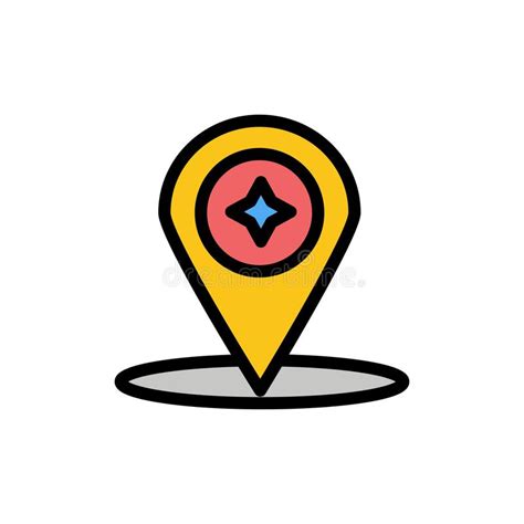 Map Compass Navigation Location Flat Color Icon Vector Icon Banner