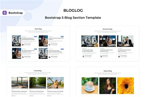 Bloglog Bootstrap Blog Section Template