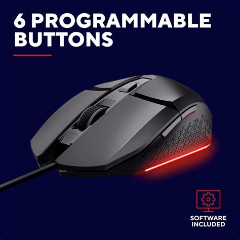 Trust Gaming Gxt 109 Felox Gaming Mouse With 6 Programmable Buttons