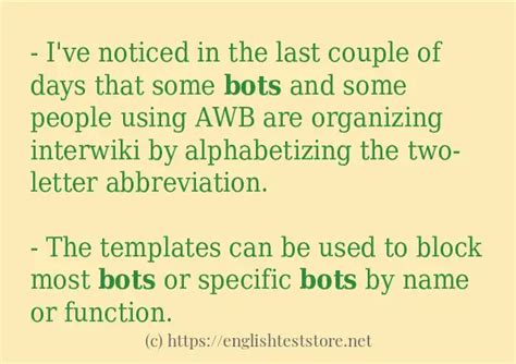 Bots Example Sentences Englishteststore Blog