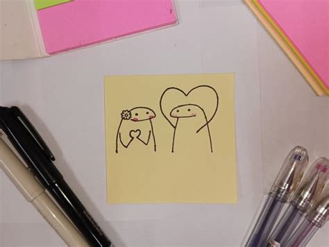 Cute Character Couple Unique Sticky Notes Sticky Notes Collection Funny Sticky Notes