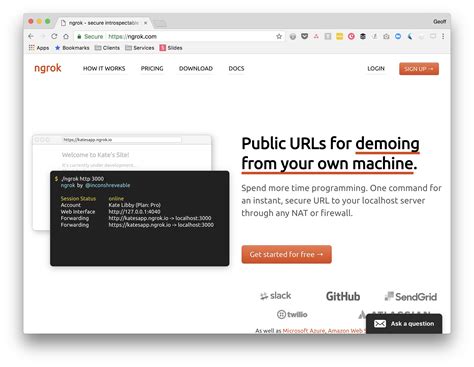 Ngrok Share Your Local Dev Server Via Public Tools And Libraries