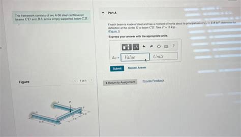 Solved The Framework Consists Of Two A 36 Steel Cantilev