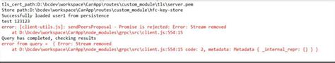 Failed To Set Tls Communication When Operate Chaincodequery Invoke From Application To Peer