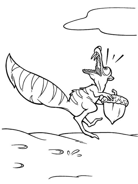 Coloriage Scrat Âge de Glace télécharger et imprimer gratuit sur