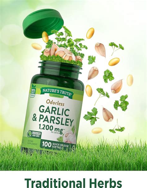 Natures Truth Odorless Garlic And Parsley 100 Count Herbal Supplement