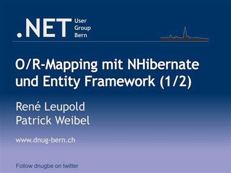 o r mapping mit nhibernate und entity framework ppt