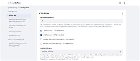 Liferay Captcha Configuration