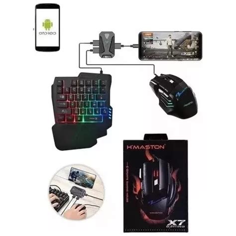 Kit Gamer Mobilador Mix Lite Teclado One Hand Mouse X7 Parcelamento