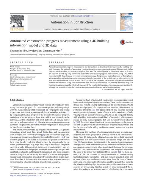 xx automated construction progress measurement using a 4d pdf