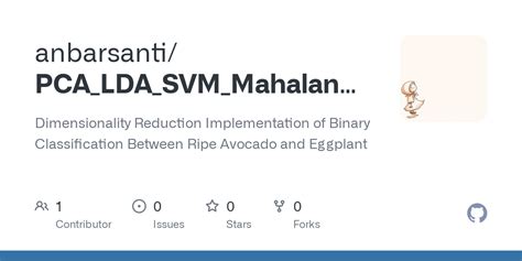Github Anbarsantipcaldasvmmahalanobis Dimensionality Reduction