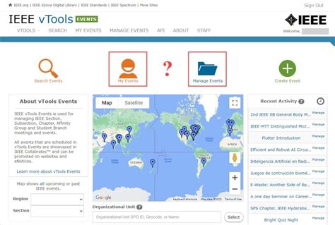 My Events And Manage Events Whats The Difference Ieee Vtools Knowledgebase
