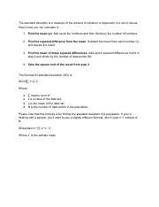 Understanding Standard Deviation Calculation And Formula Course Hero