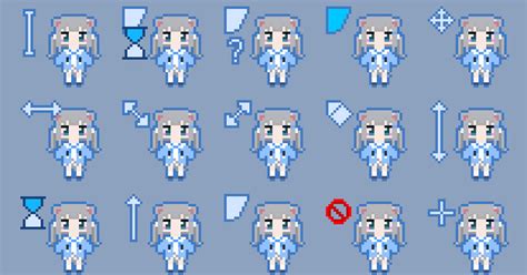 ドット絵 なちょさんマウスカーソル タスクのうごイラ Pixiv