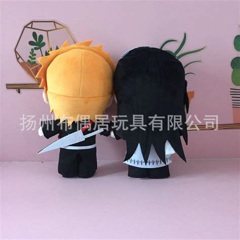 Zw Cm Anime Bleach Plush Doll Kurosaki Ichigo Kuchiki Rukia Kuchiki