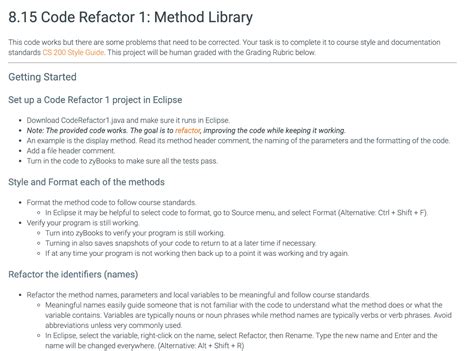 Solved Pls Help Can Someone Code Refactor This Code To Fit