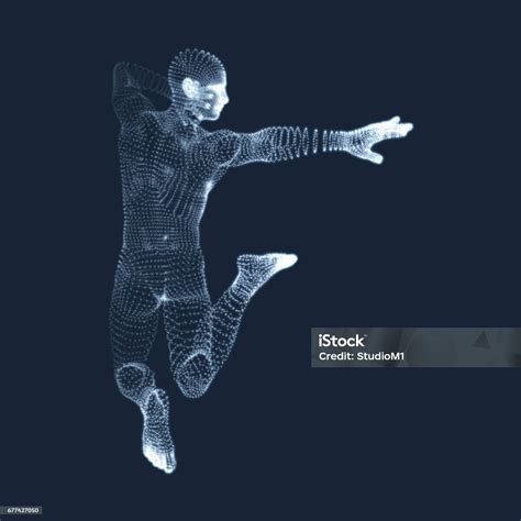 Lhomme Pose Et Danse Silhouette Dun Danseur Modèle 3d De Lhomme