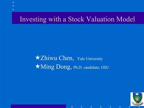 Stock Selection Models Ppt