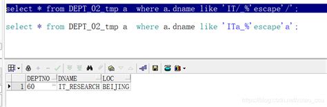 oracle中模糊查询中转义用法 oracle sql模糊匹配如何转义 csdn博客