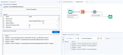 Solved Using Run Command Tool To Execute Powershell Scirp Alteryx