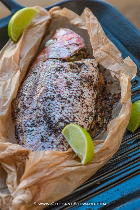 Jamaican Roast Fish En Papillote Recipe Roast Fish Haitian Food