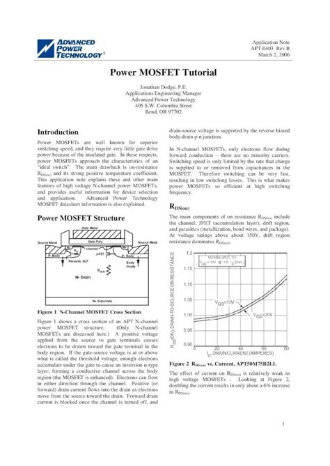 PDF Power MOSFET Tutorial Microsemi DOKUMEN TIPS