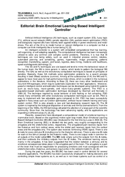 Pdf Brain Emotional Learning Based Intelligent Controller