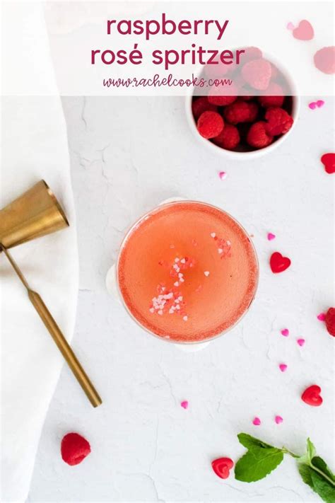 Raspberry Rosé Spritzer Easy Cocktail Fruity Cocktail Recipes