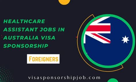 Healthcare Assistant Jobs In Australia Visa Sponsorship