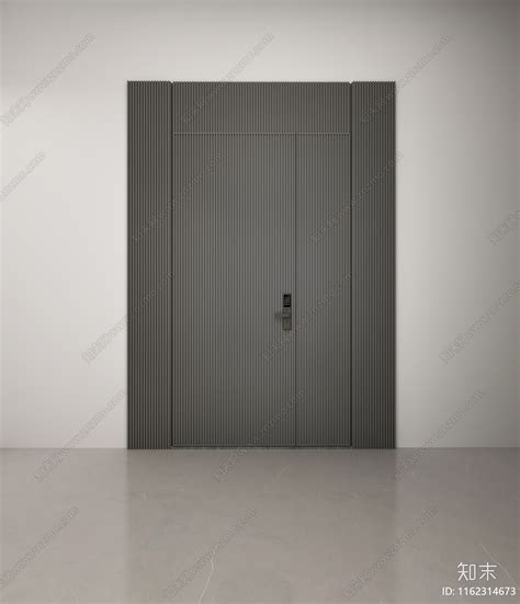 现代防盗门防爆门入户门子母门一门一景3d模型下载【id1162314673】知末3d模型网