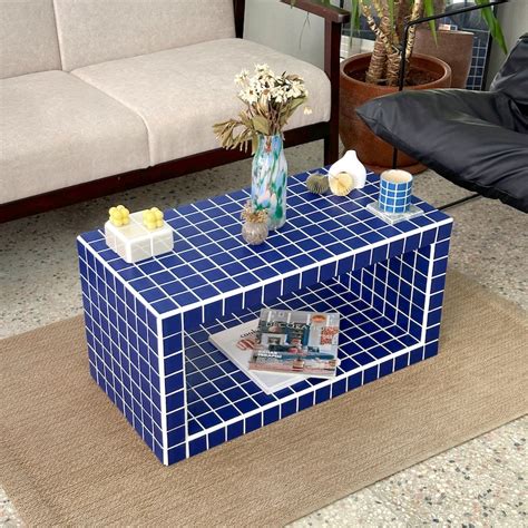 Tiled Coffee Tableshoe Rack Shoey Etsy