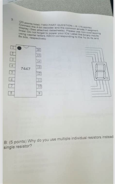 Solved Connect The 4 Bit Decoder And The Common Segment