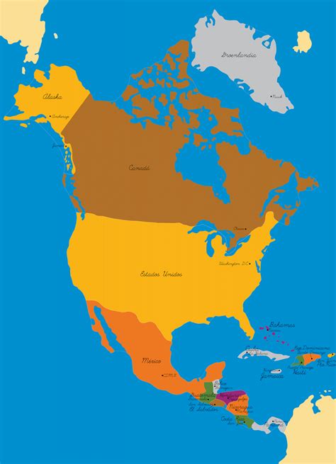 Control Mapa De Norteamérica Montessori Educativos