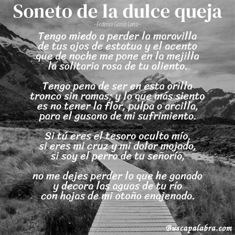 Poema Soneto de la dulce queja de Federico García Lorca Análisis del