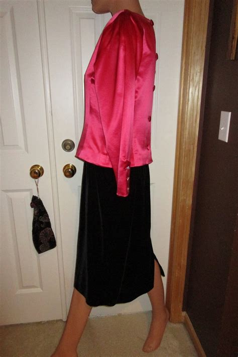 Vintage 70s Albert Nipon Couture Hong Kong Pink And Black Etsy