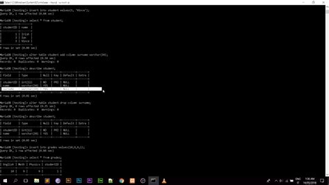MySQL Create A Database Alter Table Insert Into Drop Column