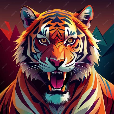 A Male Tiger Rage More Rage Vector Illustration Flat 2 Premium Ai Generated Vector
