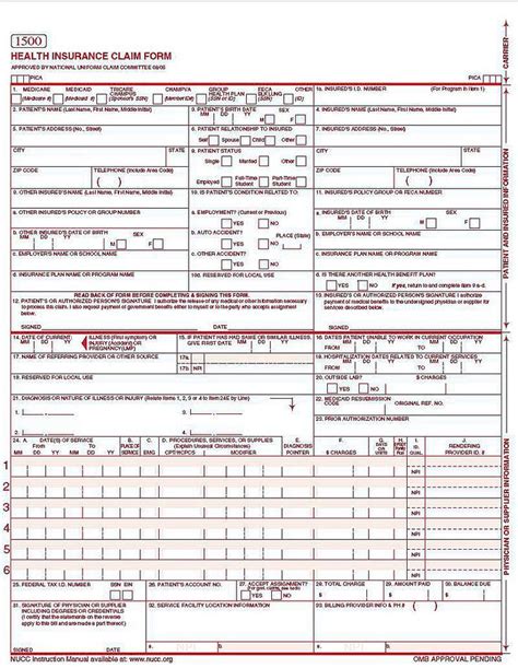 Cms 1500 Claim Form Info And Tips Medical Coder Form Medical