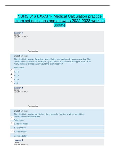 Nurs 316 Exam Unit 1 2 3 4 5 6 And 7 In One Full Package Complete Exam Questions And Answers