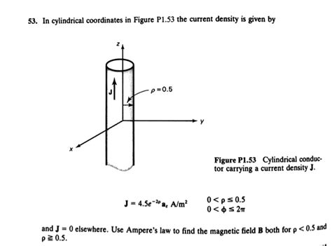 Solved In Cylindrical Coordinates In Figure P1 53 The