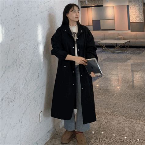 🤍갓성비md소장 루즈핏 스트링 롱 트렌치자켓 에이블리