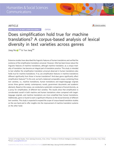 Pdf Does Simplification Hold True For Machine Translations A Corpus