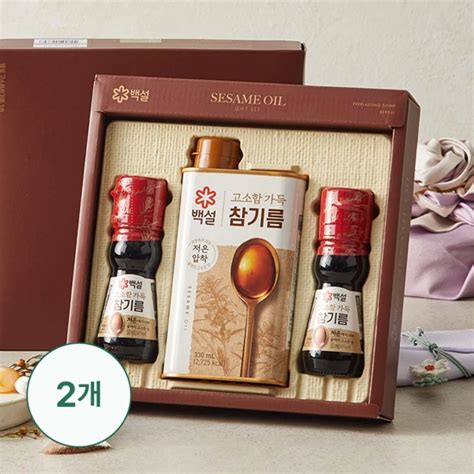 Cj공식몰24설선물세트특가 백설 고소한참기름 3호x2개 상품상세 Cj더마켓 Cj제일제당 공식몰