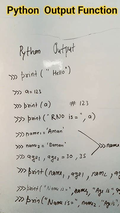 Python Output Function Python Outputs Pythonforbeginners