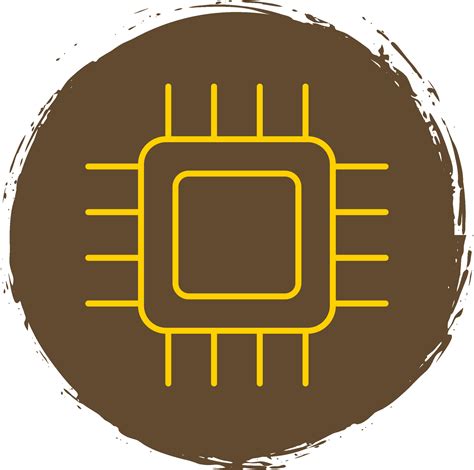 Cpu Line Circle Yellow Icon 39188684 Vector Art At Vecteezy
