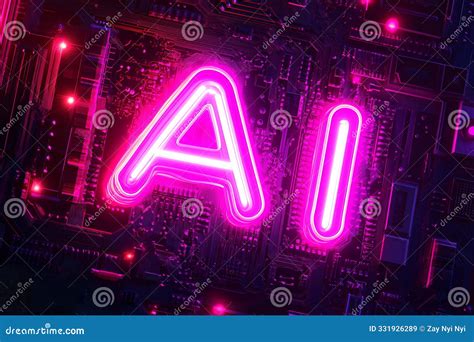 A Futuristic Circuit Board With Intricate Patterns Symbolizing Artificial Intelligence Stock