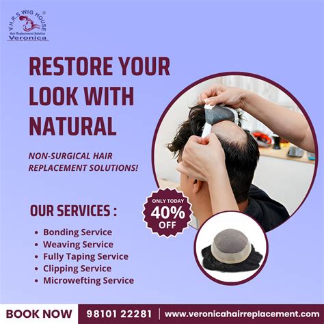 Non Surgicial Hair Replacement Hair Wig And Patch Extensions Topper