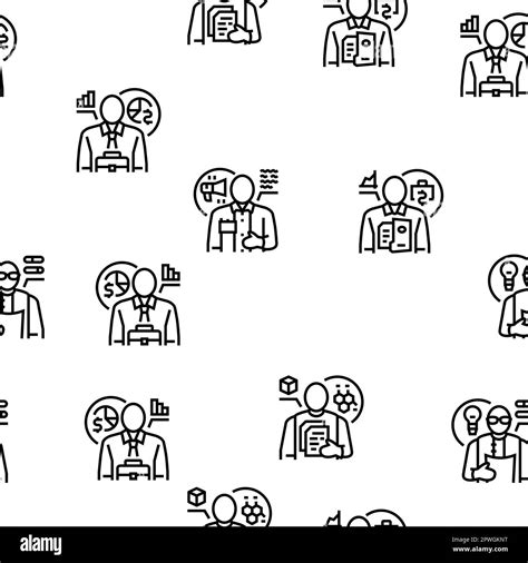 Scientist Laboratory Lab Science Vector Seamless Pattern Thin Line
