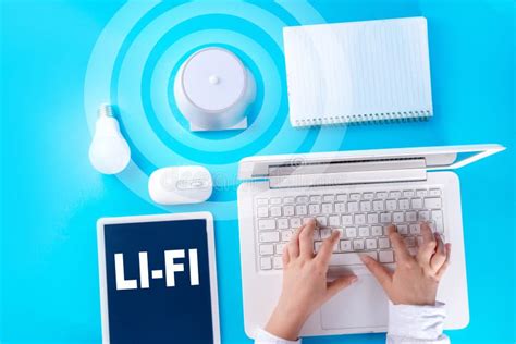 Li Fi Speed Internet Wireless Connection Concept Stock Image Image Of